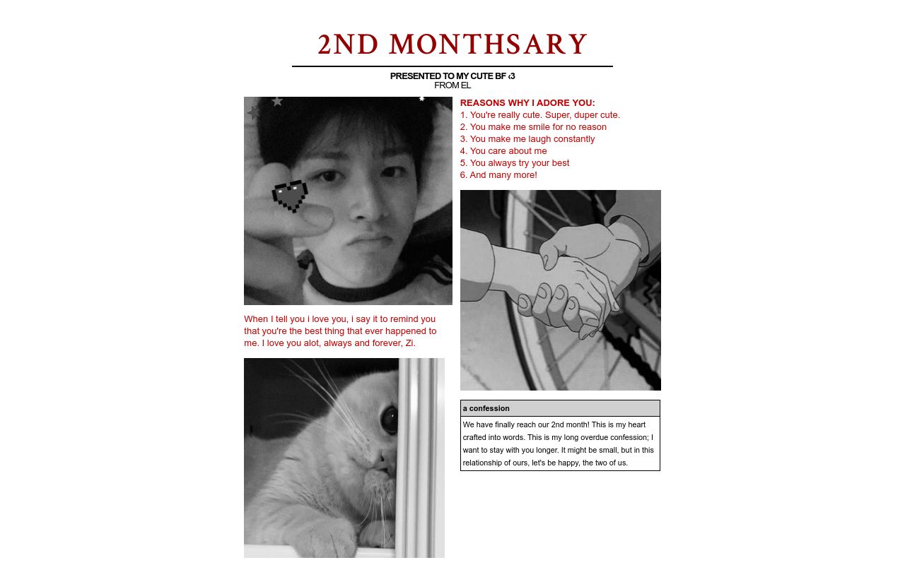 Happy 2nd Monthsary!